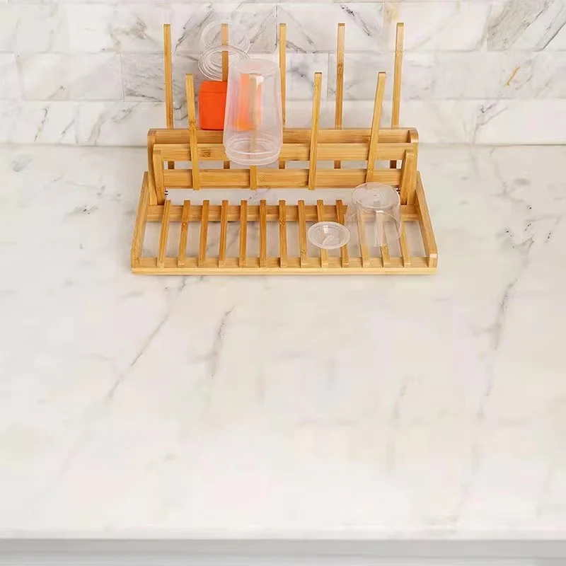 Oem Custom Eco-friendly Bamboo 3 Layers Bottle Drying Rack Collapsible ...