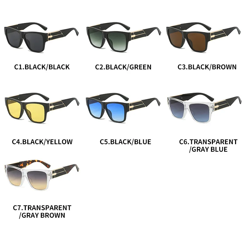 Teenyoun 2024 Metal Edge Shades Personality Trend Men Sunglasses Sunscreen Light Luxury ...