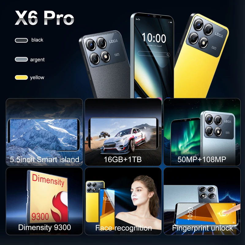 Cheap 5G Phones - Wholesale Price for 1TB X6 Pro Smartphones