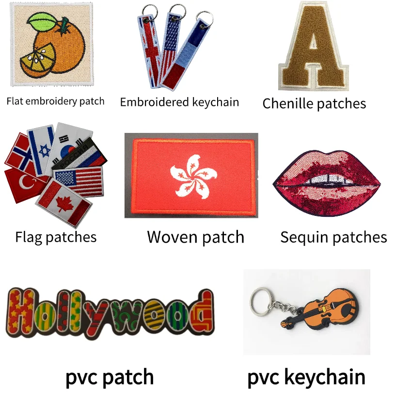 Excellent Quality Twill Background Custom Embroidered Iron-on Logo ...