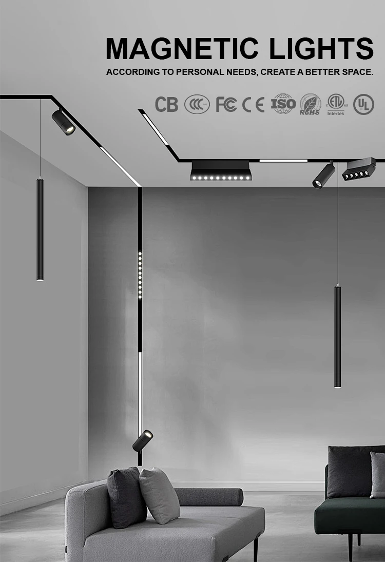 Modern Ceiling Recessed Magnetic Track Light New Led Magnetic Track ...