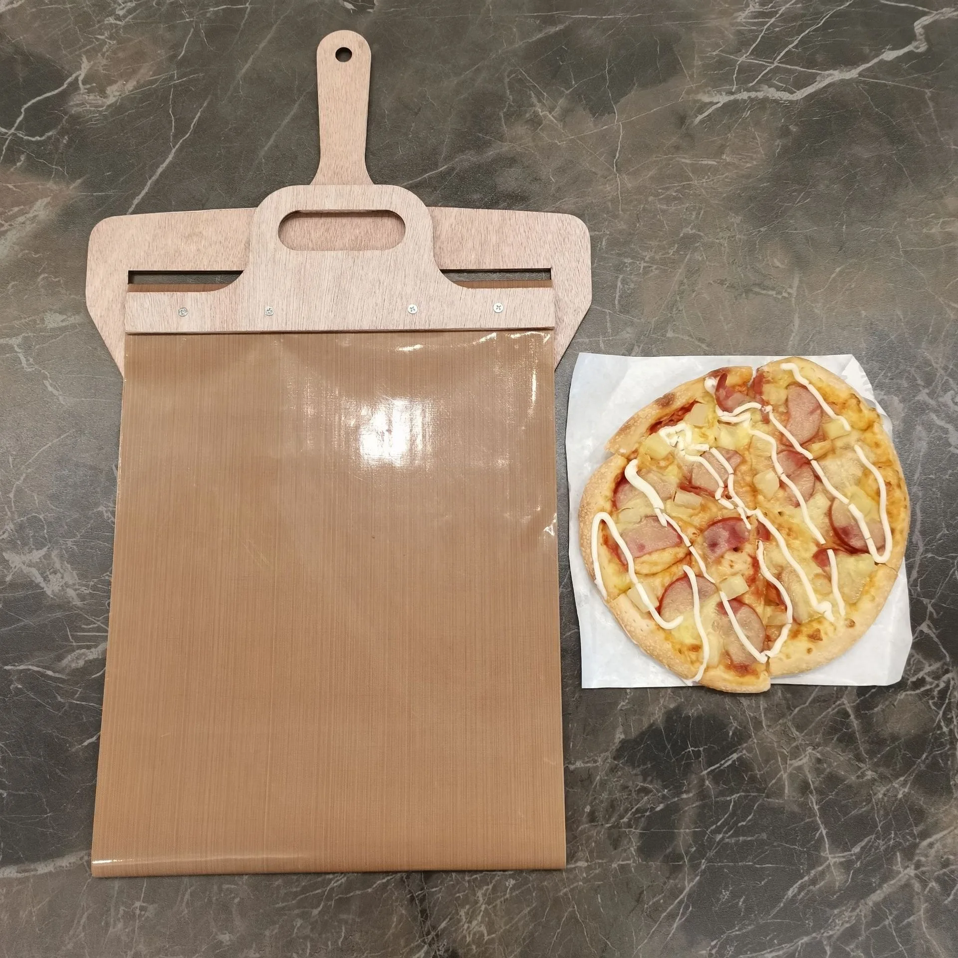 New Wooden Sliding Pizza Shovel,Portable Pizza Peel Pizza Spatula ...