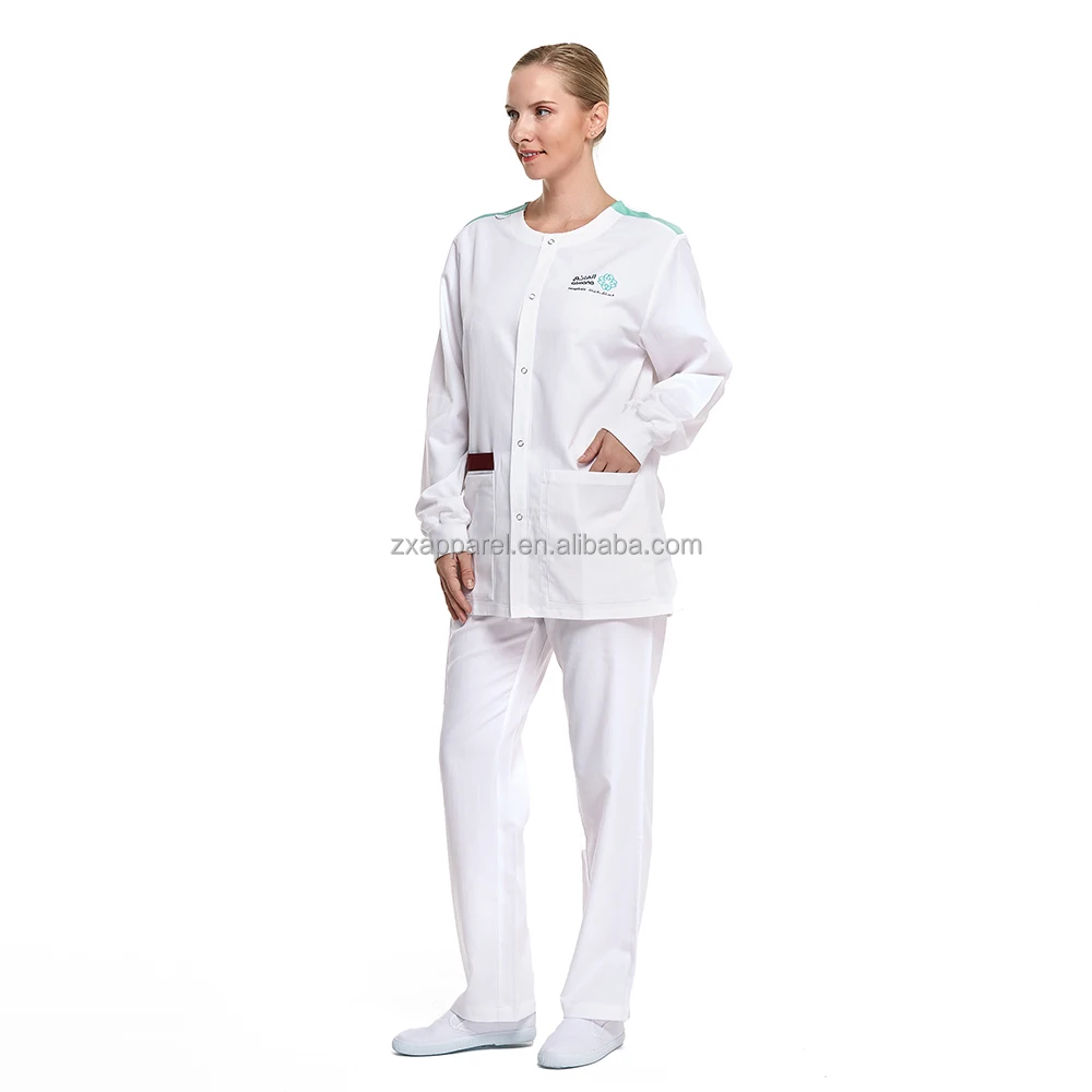 Hospital Uniforms Long Sleeve Lab Coat Medical Scrubs Hospital Nursing ...