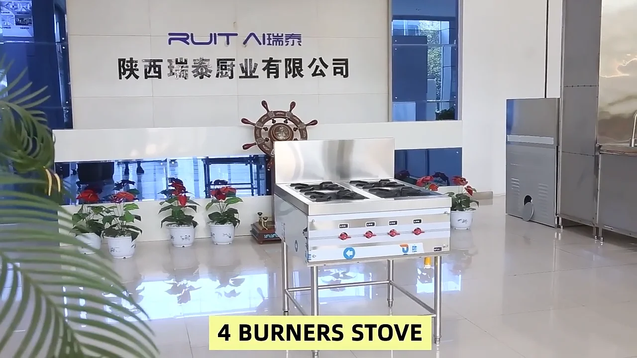 Hotel Restaurant Industrial Kitchen 201 Stainless Steel Gas Stove ...