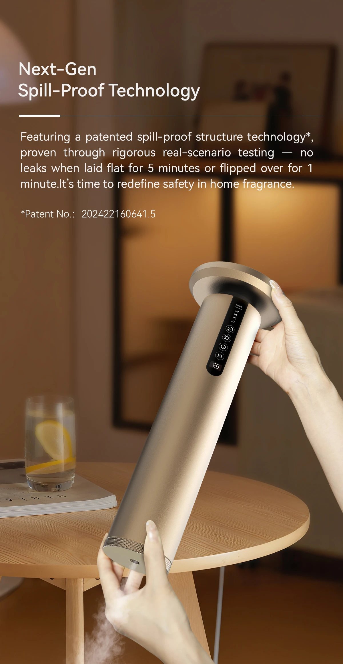 Scenta Rechargeable Wireless Tower Aroma Diffuser - Portable Essential ...
