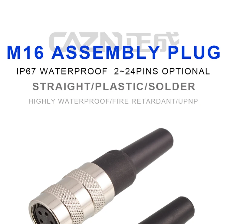 M16 J09 Sensor Waterproof Circular Signal Connector 5 6 8pin C091 Aviation Plug Ip67 19pin 24pin ...