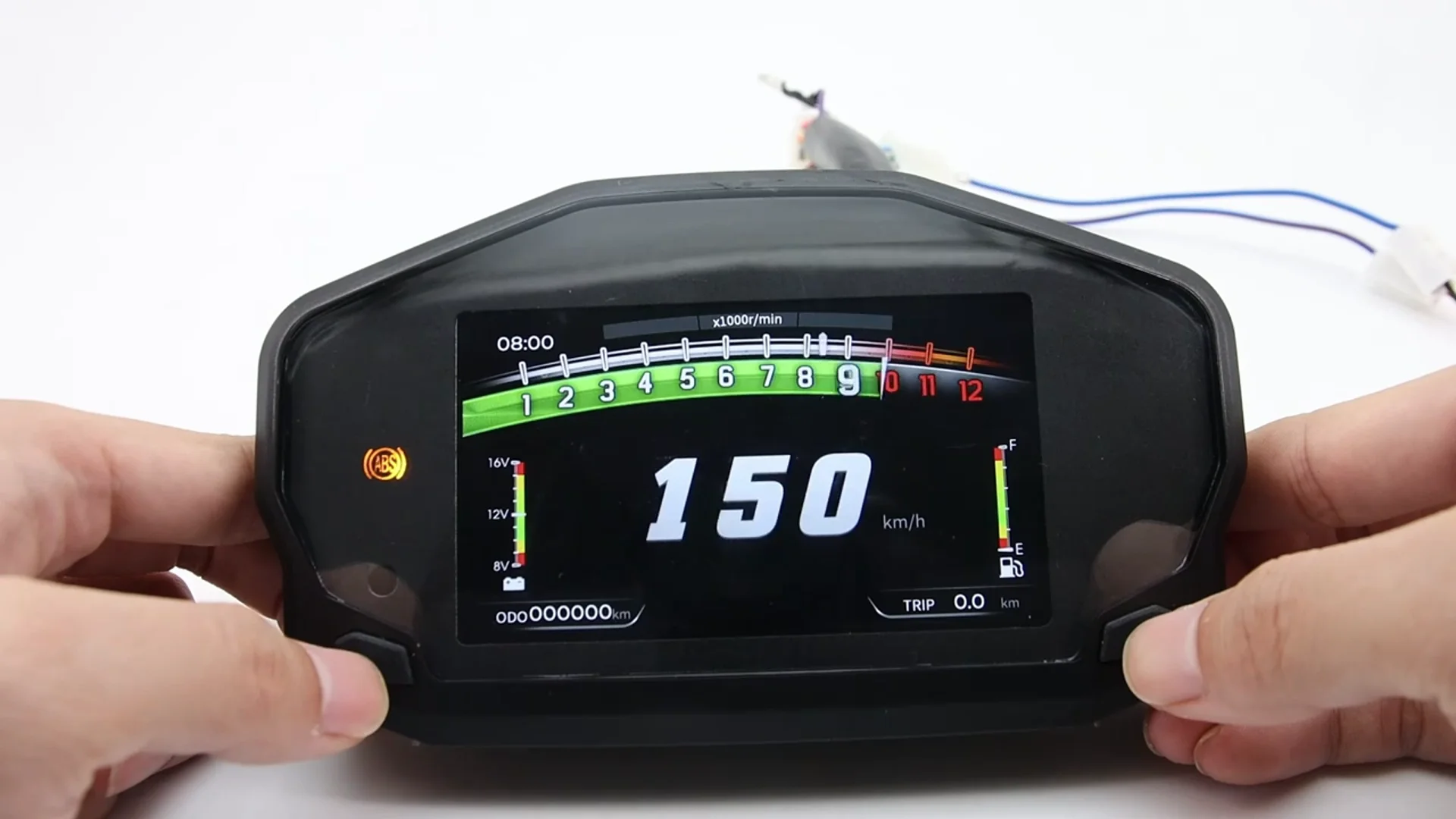 Universal Speed Meter Motorbike Lcd Tft Speedometer 12000rpm 6 Gear Backlit Tft Digital ...