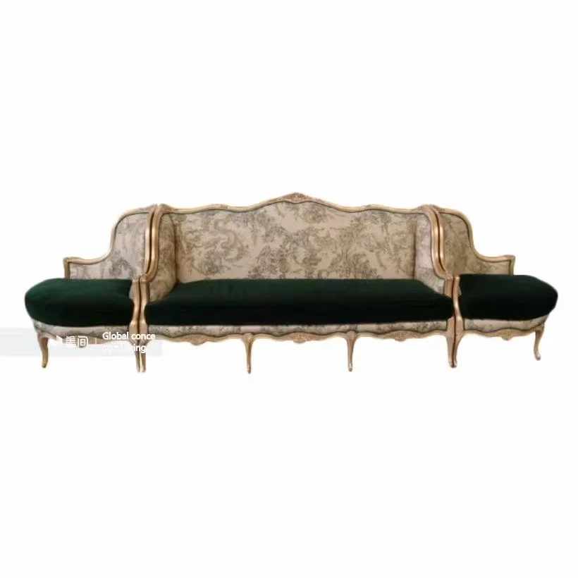 Luxury French Country Style Traditional Sofa and Chair Set Antique Home ...
