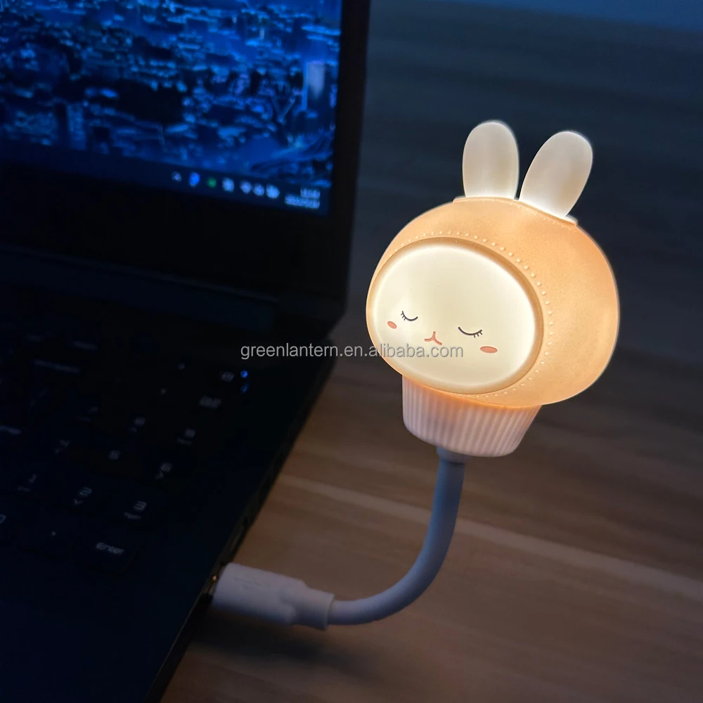 USB Plug-in Cute Cartoon Bear Rabbit Cat Night Light