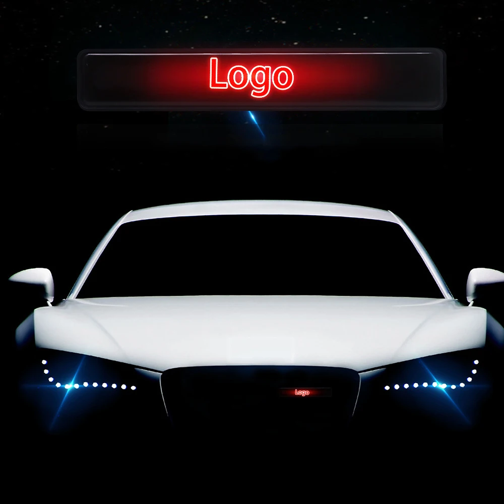 Car Logo LED Light Front Grille Emblem Badge Customized Luminescence ...