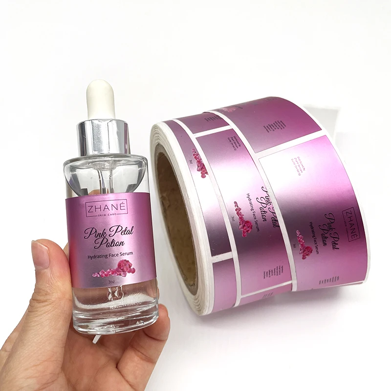 Cmyk Printing Transparent Vinyl Stickers Cosmetic Bottle Packaging Roll ...