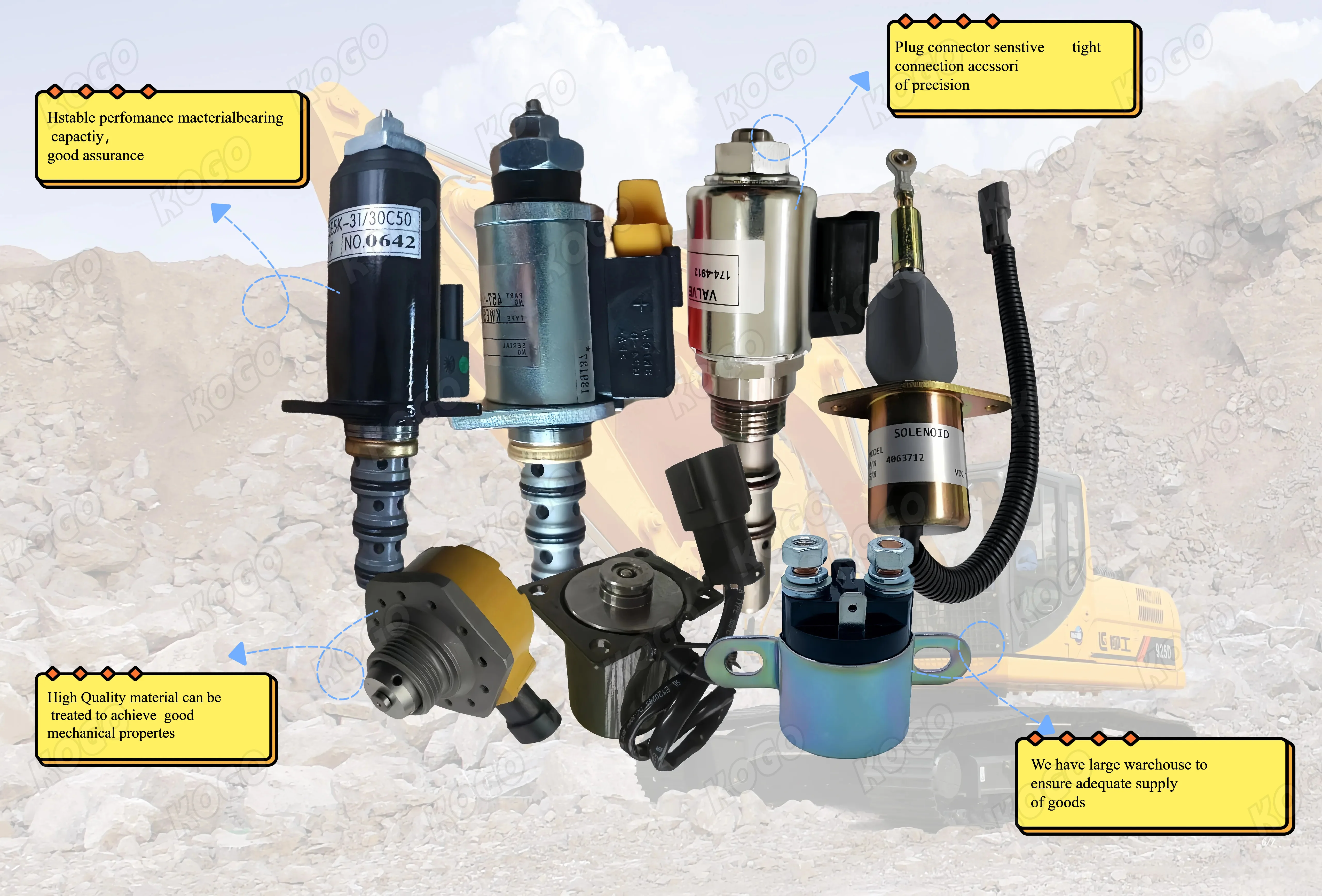 4303712 12v Solenoid Valve Coil Excavator Solenoid Coil - Buy Solenoid ...