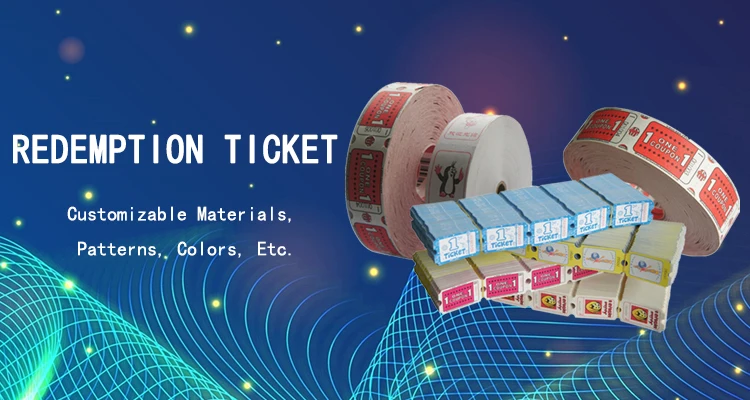 Ticket For Coin Operated Redemption Machines--arcade Machine Redemption ...