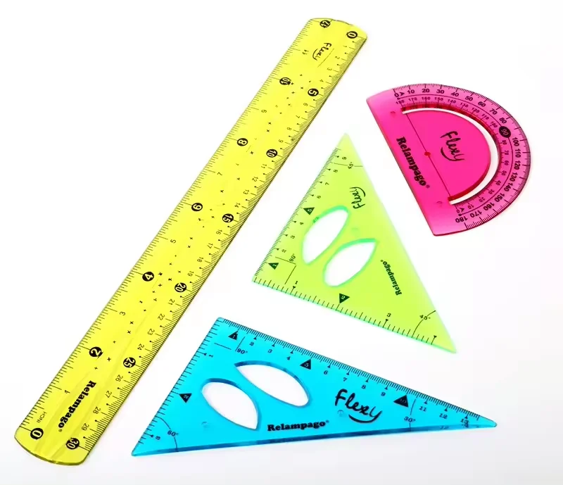 High Quality Flexible Pvc Eco-friendly Geometric Ruler Set For School ...