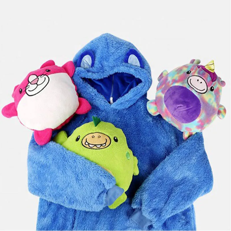 Custom Stuffed Animal Reversible Hoodie Cartoon Animal Soft Plushie ...