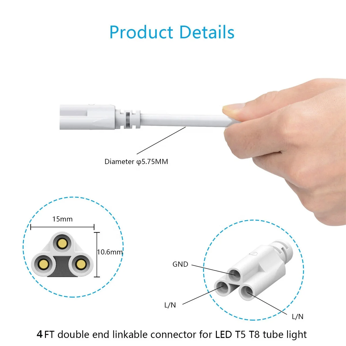 JESLED T5 T8 LED Lamp Cables - Easy Installation & Long Life