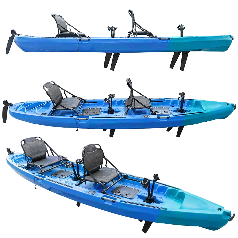 Fishing Kayak Two Person Rotomolded UV Resistant LLDPE Tandem Pedal ...