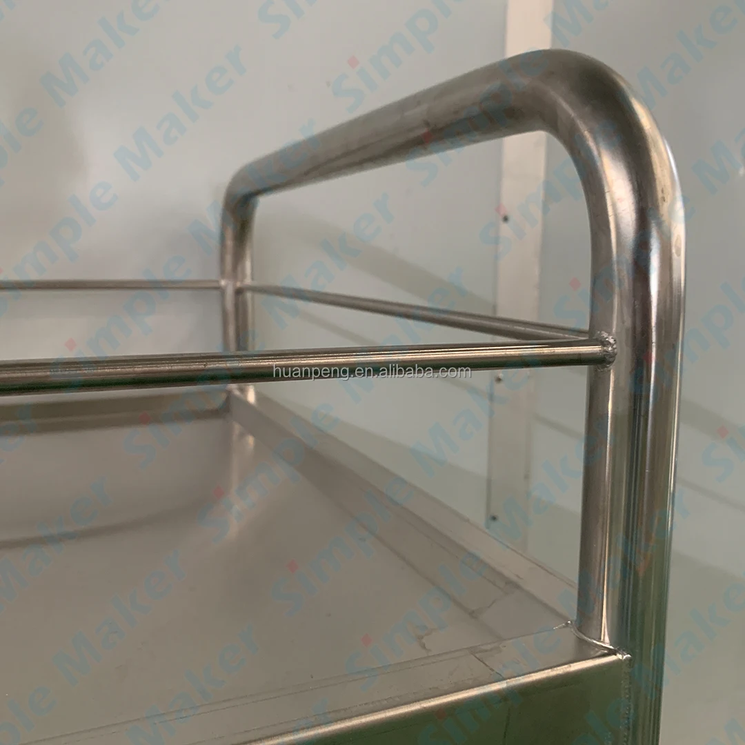 Stainless Steel Square Tube Stackable Serving Trolley Kitchen And ...
