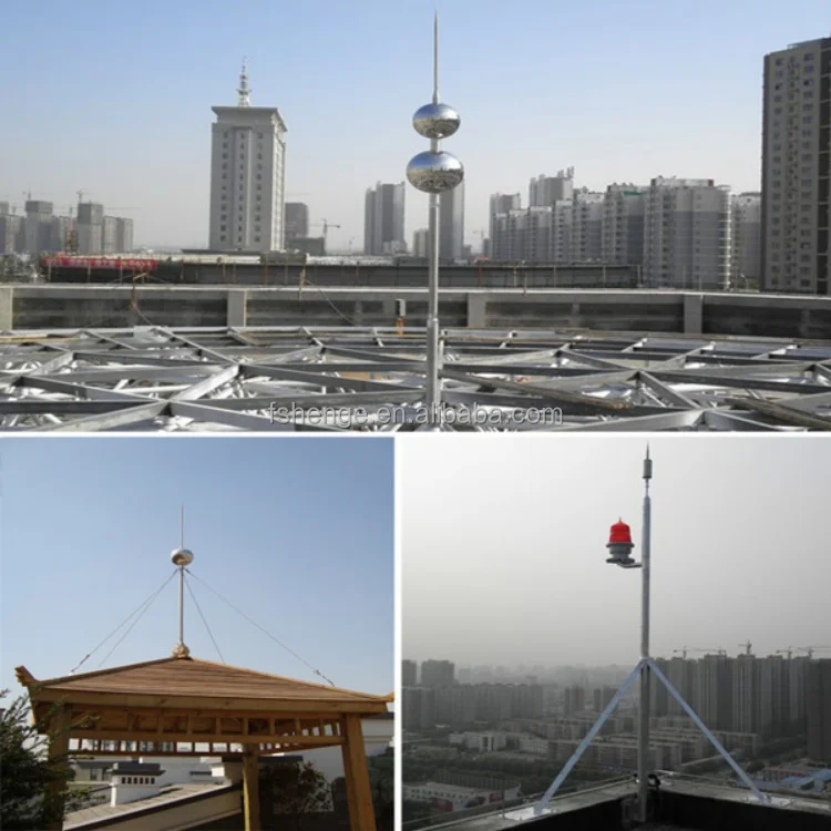Outdoor Building Lightning Protection System with ESE Lightning ...