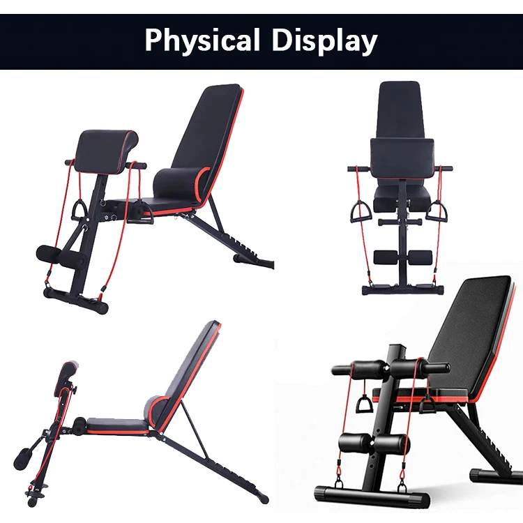 123sports Adjustable Incline Seat Gym Workout Adjustable Weight Gym ...
