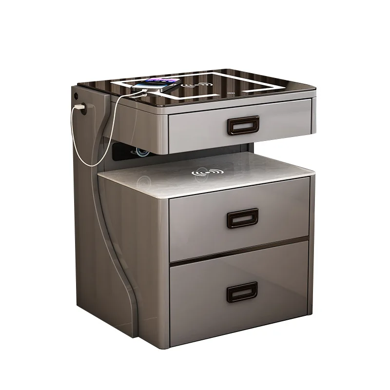 Smart Bedside Table Safe With Integrated Hidden Wireless Charging And ...