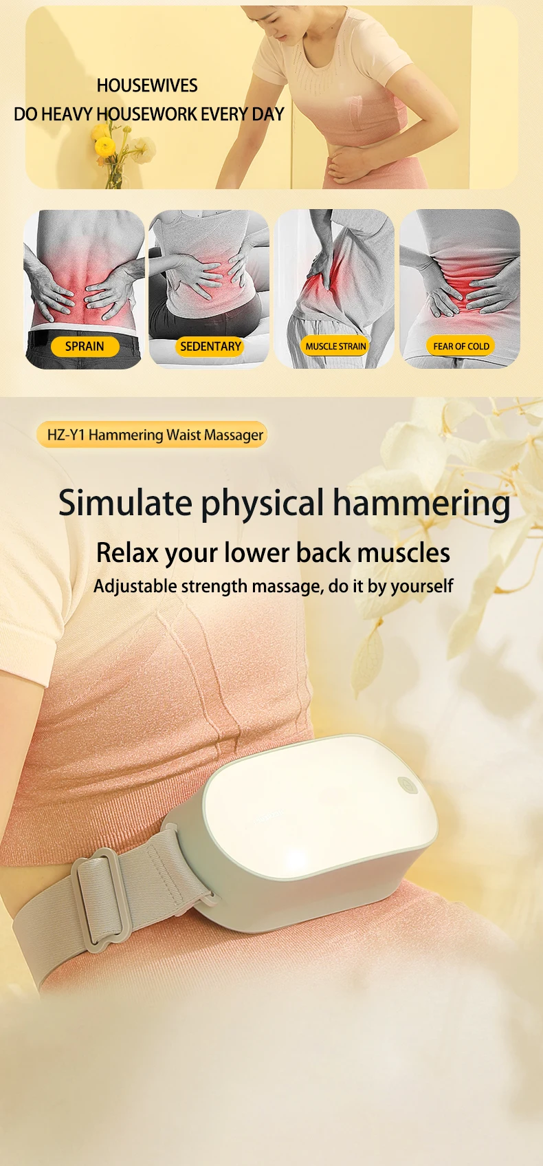 Trend 2024 Technology Hezheng Y1 Intelligent Portable Back Pain ...