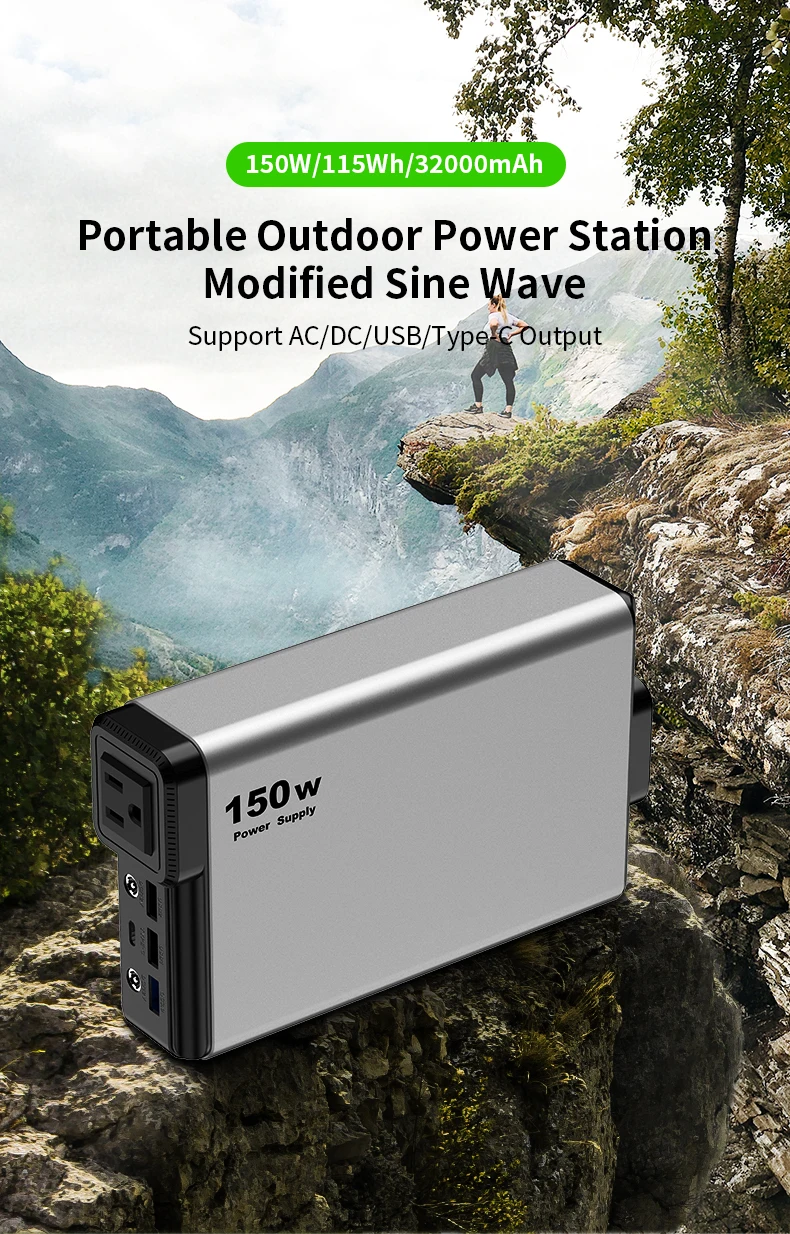 5 In 1 Ac Dc Pd Usb Backup Ac Laptop Power Bank 32000mah With Type-c ...