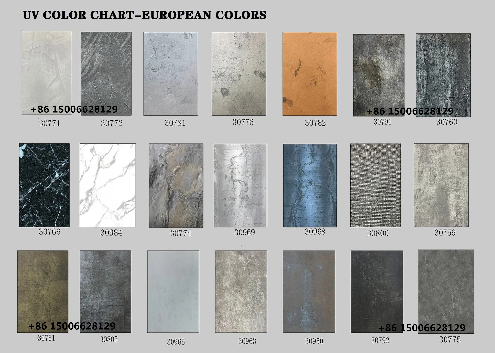 Marble MDF Board - High Gloss 16mm Texture for Living Room