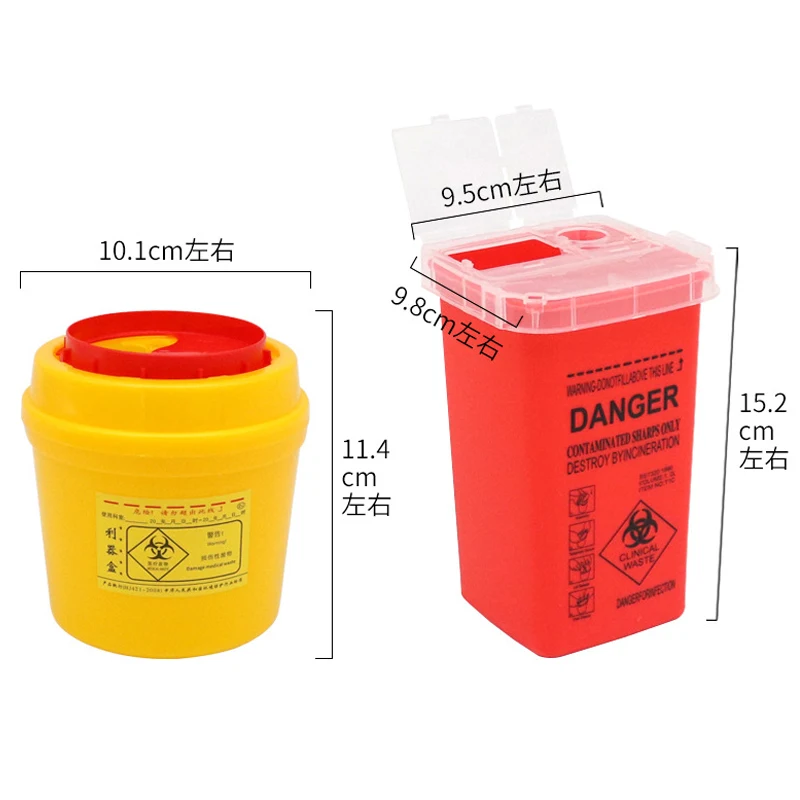 1L Plastic Tattoo Medical Supplies Container Waste Box Buckets ...
