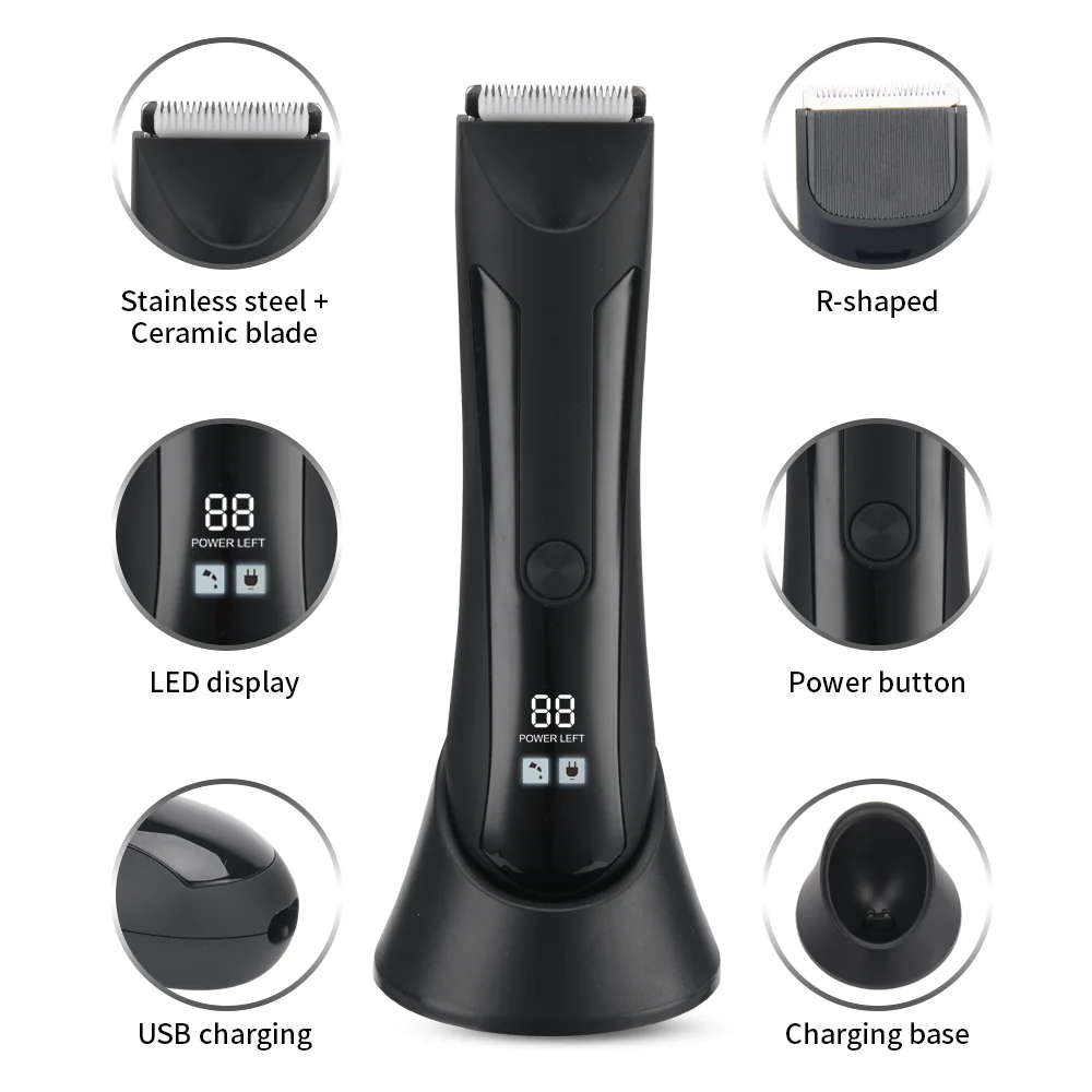 Cordless USB Rechargeable Electric Hair Clipper Body Shaver Groin Hair Trimmer| Alibaba.com