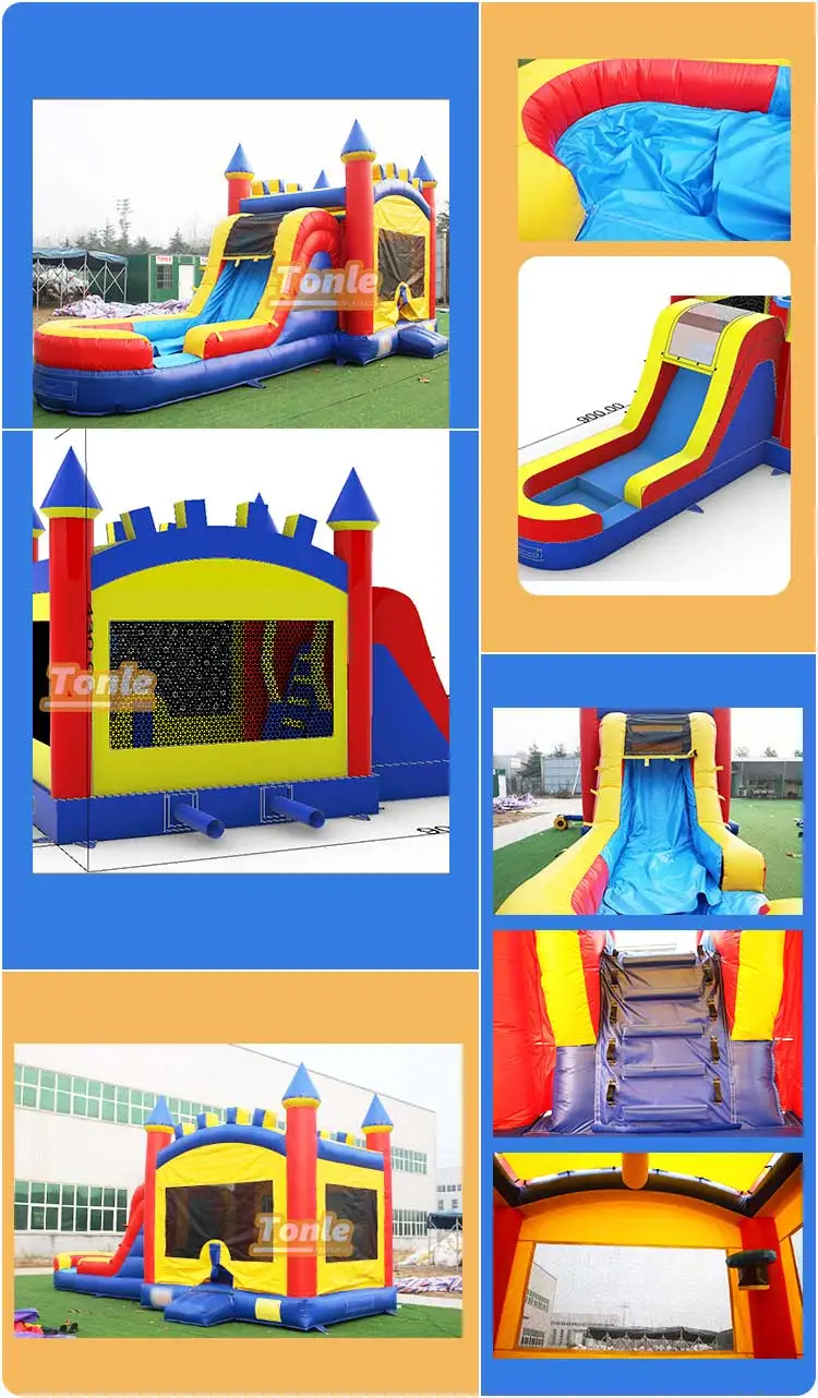Commercial Bouncy Castle Inflatable Water Slide Bounce House Combo For ...