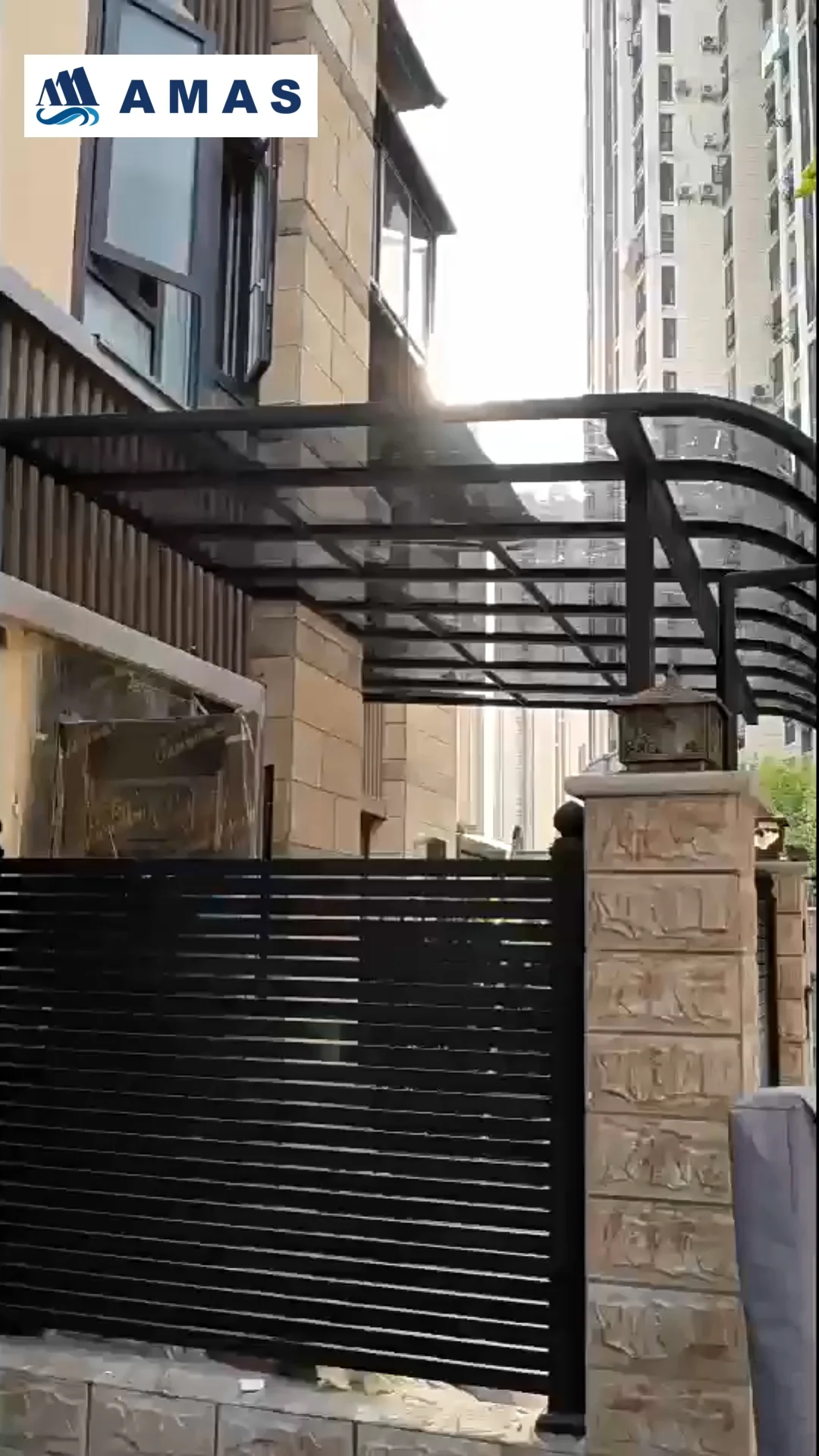 Metal Carport Aluminium Alloy Frame Carport Canopy Blue Polycarbonate ...