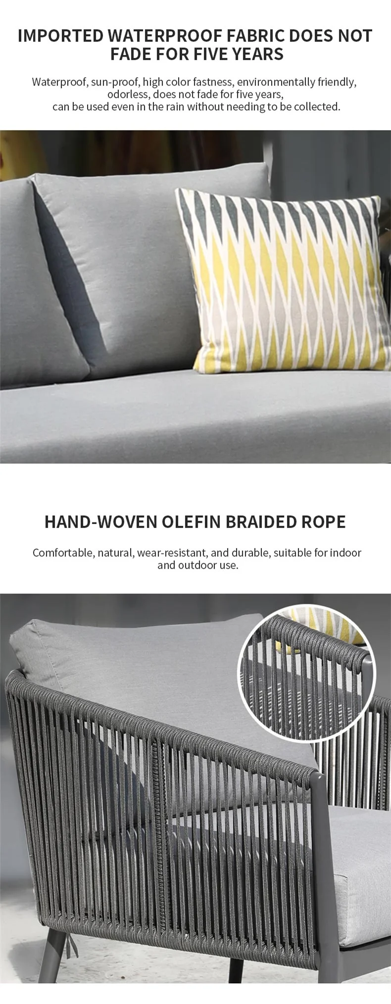 Modern Single Design Garden Sofa Sets Patio Courtyard Outside Furniture ...