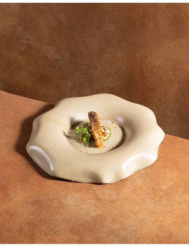 Nordic Irregular Porcelain Coupe Plate Platter Crockery
