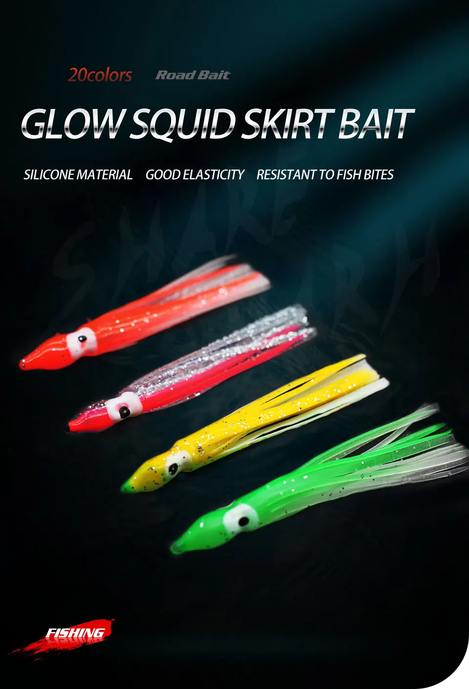 Customized Soft Plastic Trolling Fishing with Octopus Skirts