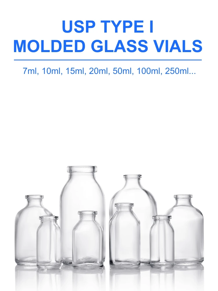 China Factory! LINUO pharmaceutical clear type I molded glass vials ...