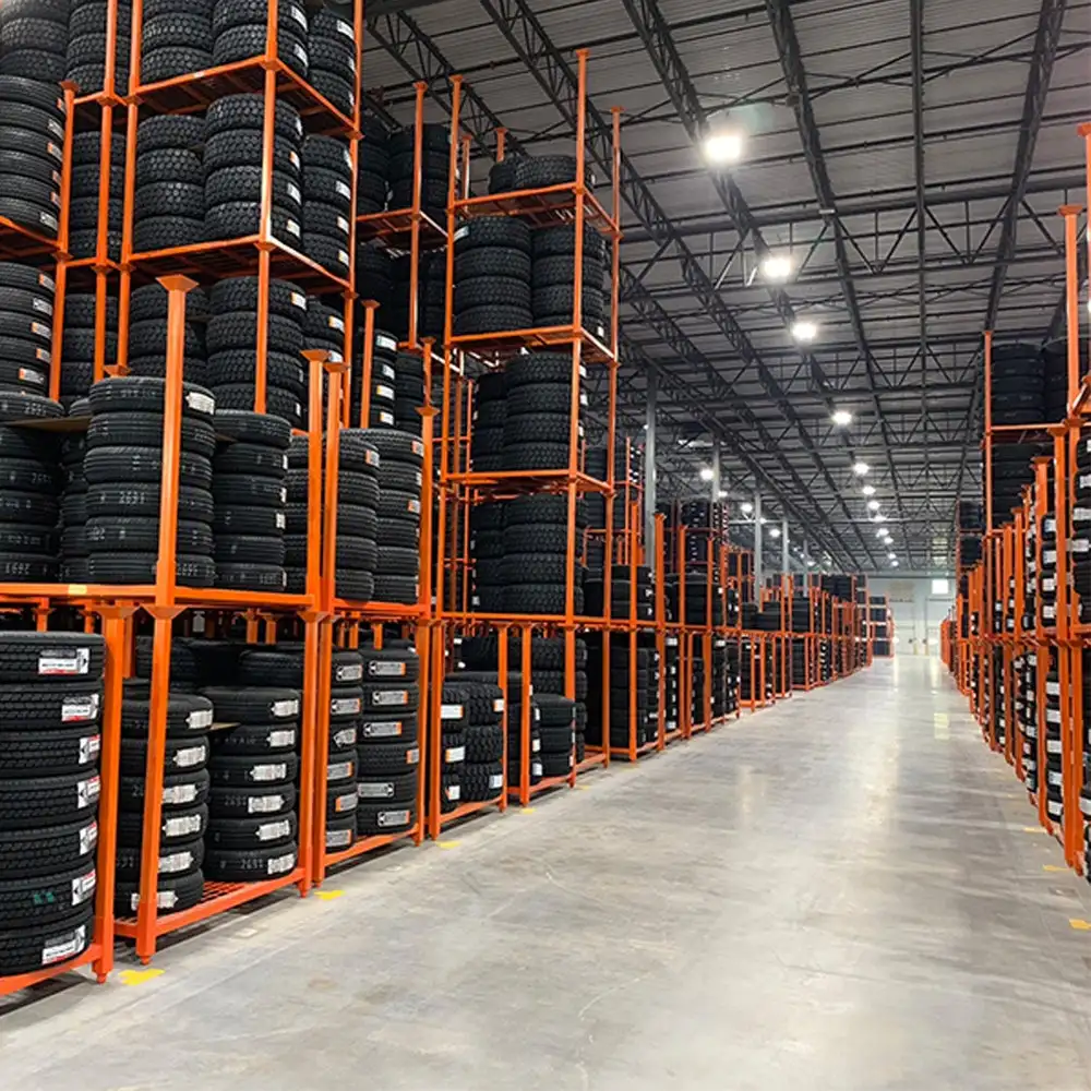 Forklift Stacking Automotive Spare Steel Tire Rack Truck Steel Pipe ...