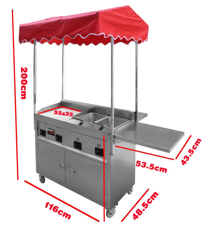 French Fries Hot Dog Snack Cart - Easy Street Food Vending