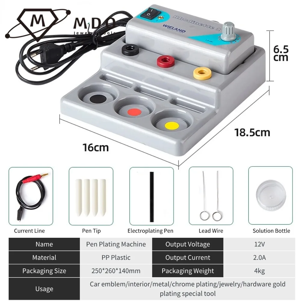 12V/2A Small Jewelry Metal Electroplating Pen Machine Gold Plating Pen ...