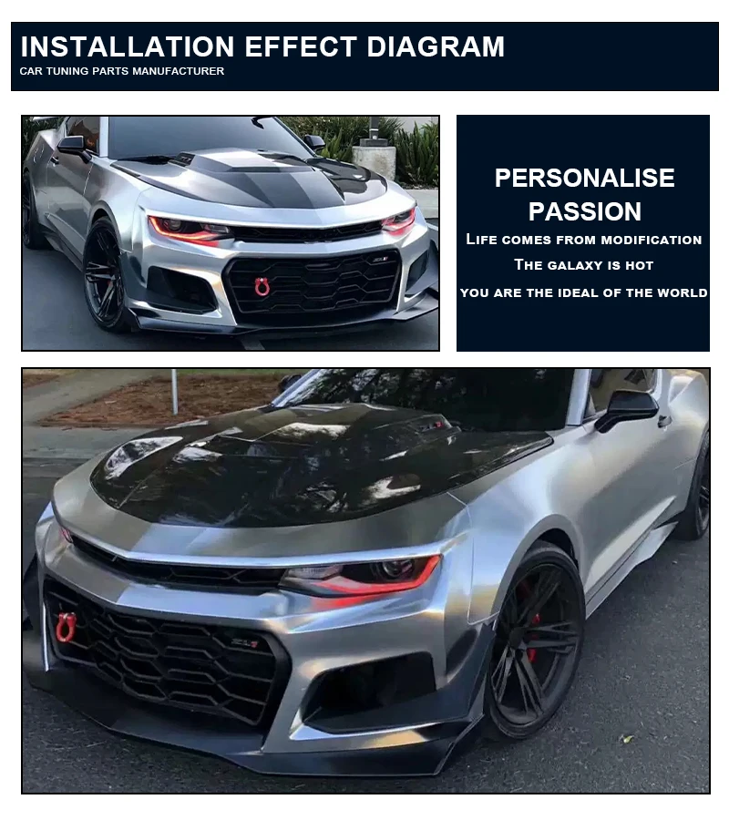 Camaro 1LE Style Front Bumper Separator for 2016-2018