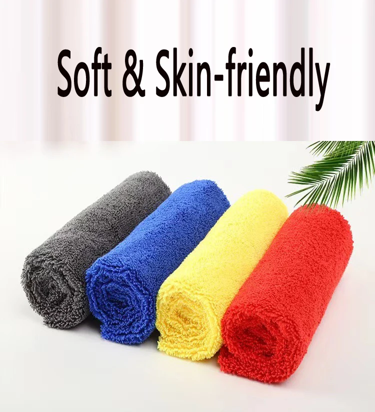 Best-selling Car Wash Edgeless 40*40cm Quick Drying Colorful Microfiber ...