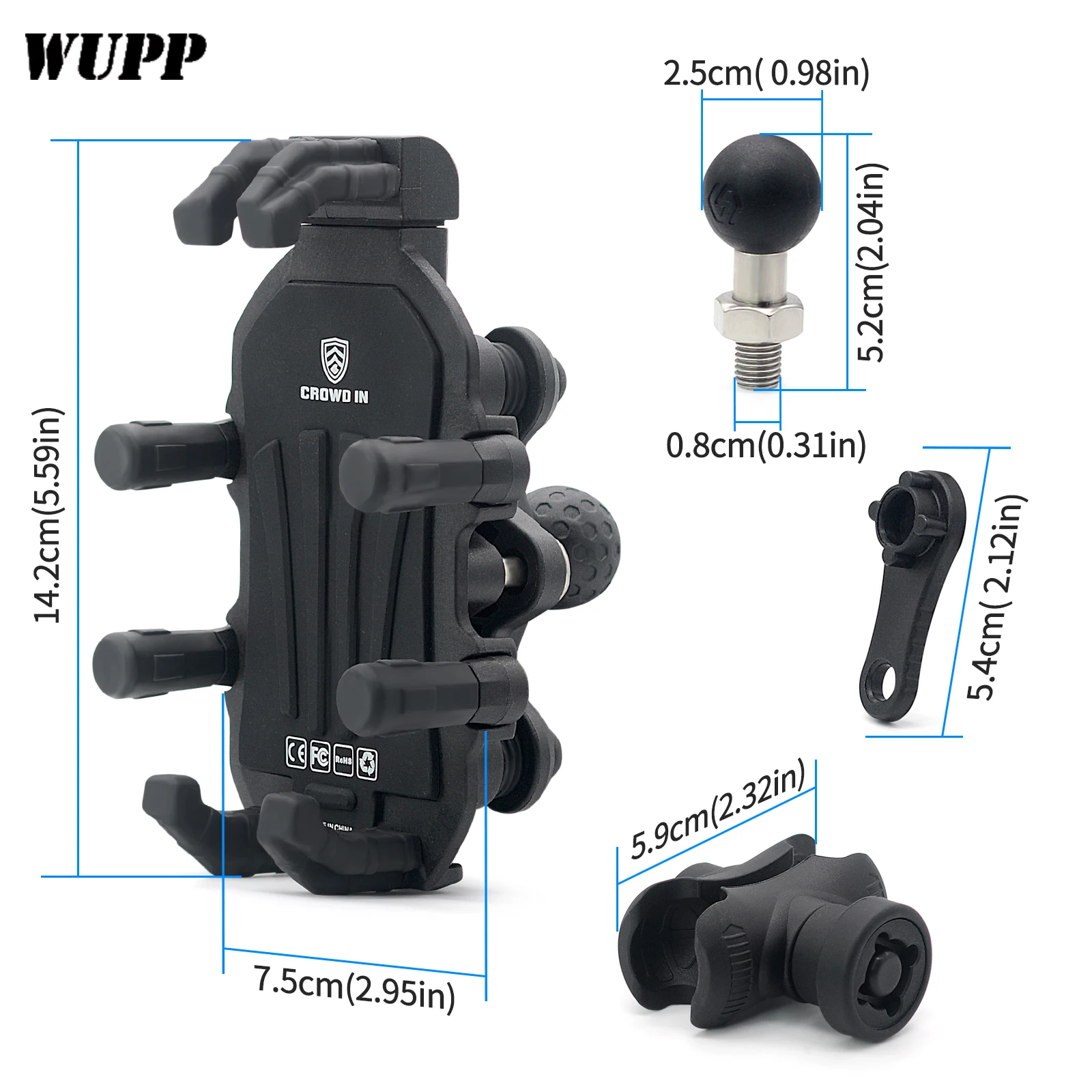 Universal Mobile Stand Mount on Motorcycle Cell Phone Holder With Anti ...