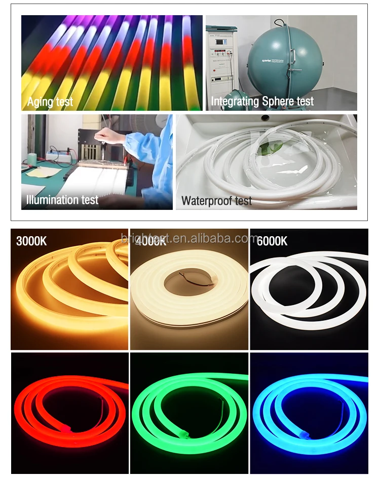 12V 24V White RGB IP67 Silicone Tube - 360° LED Neon Flex