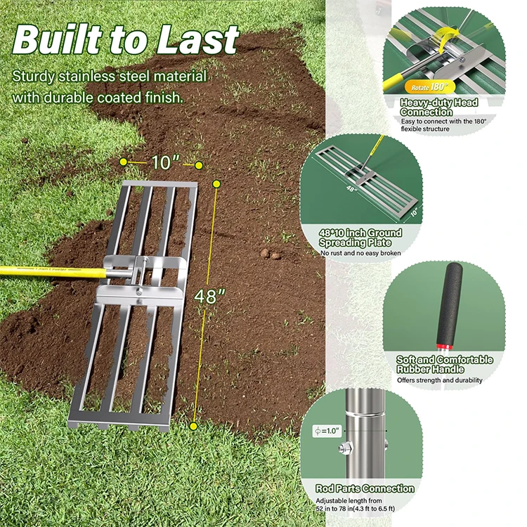 Jh-mech Landscape Rake Head - Durable and Versatile Tool