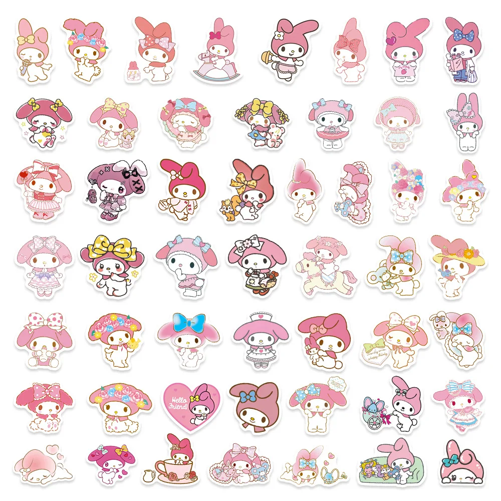 50pcs Cool Sanrio My Melody Stickers For Boy Room Wall Door Bed Bottle ...
