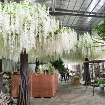 Fake Cherry Blossom Tree White Wisteria Tree For Wedding Decoration ...