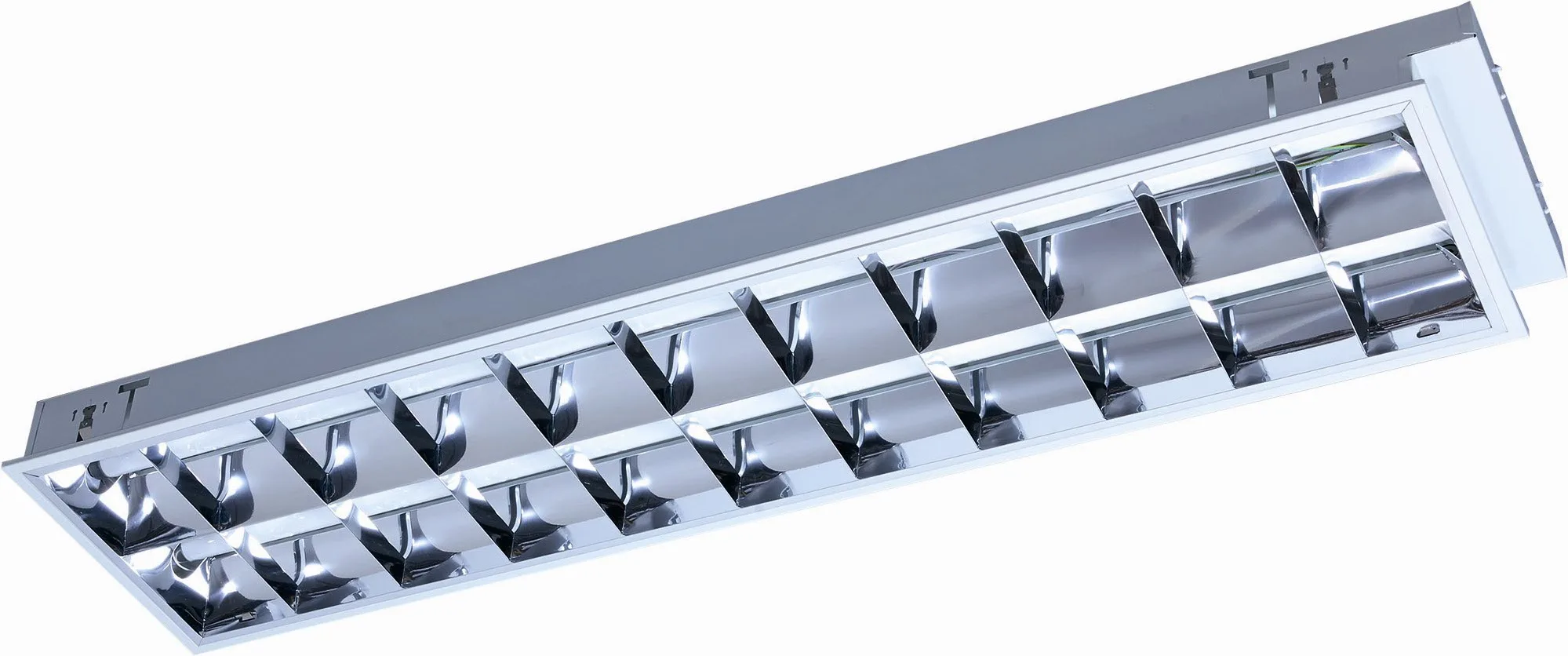 Office 595x595 T8 T5 Louver Recessed Troffer Led Light Fixture Fitting ...