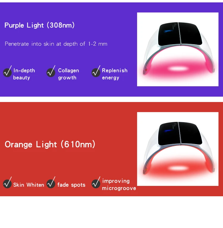 Pdt Led Light 7 Color Therapy Machine Face Skin Rejuvenation Infrared ...