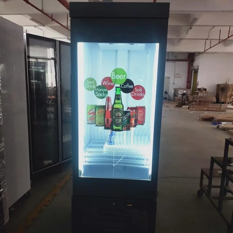 MUXUE LCD display fridge Refrigerator Glass Door Video advertising ...