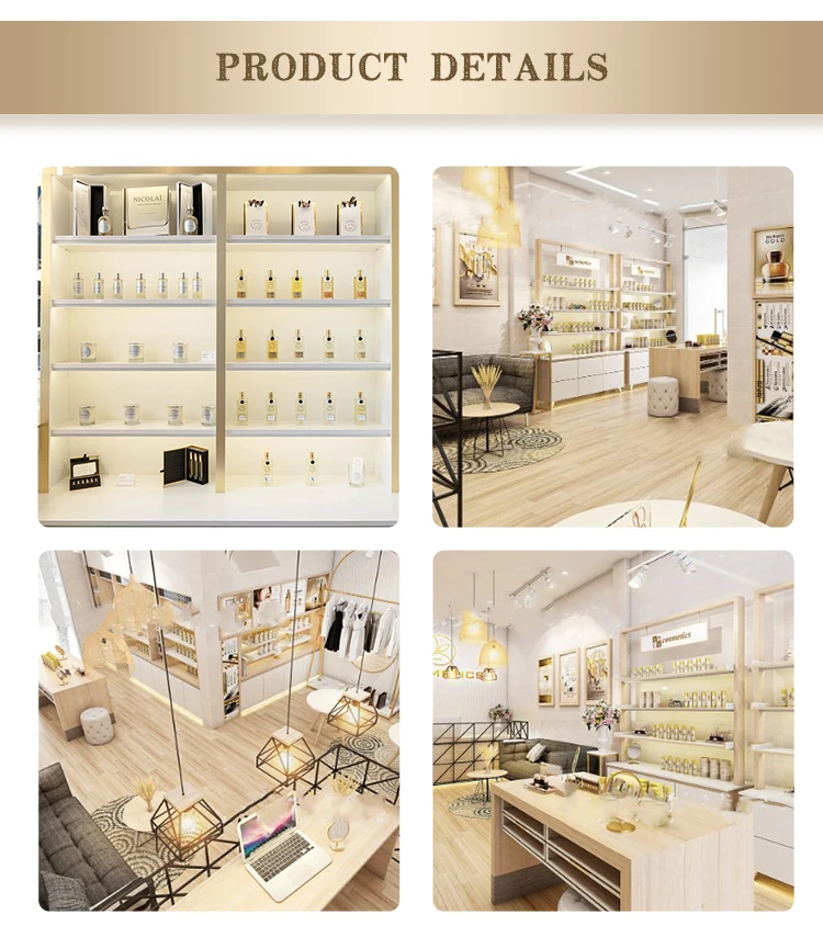 Beauty Salon Cosmetics Display Cabinet Custom Ladies Products Perfume ...